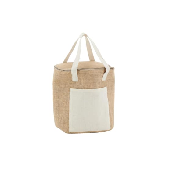 Sac lunch isotherme en jute Naturel 27x18x30 - Jardiland