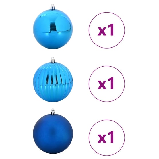 Ensemble de Boules de Noël XXL 3 pcs Bleu Plastique vidaXL 42018884 ...
