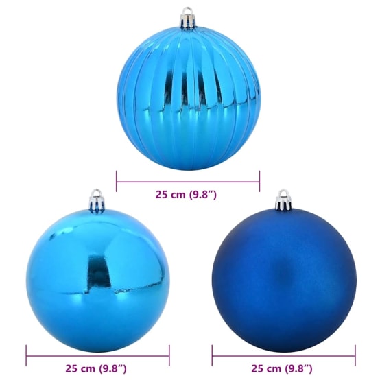 Ensemble de Boules de Noël XXL 3 pcs Bleu Plastique vidaXL 42018884 ...