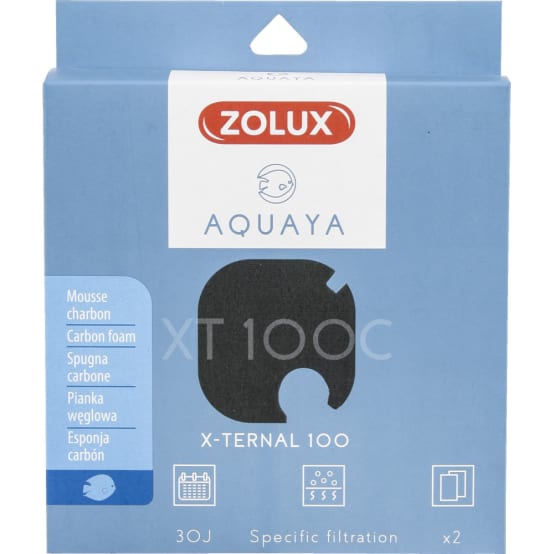 Filtre pour pompe x-ternal 100, filtre XT 100 C mousse charbon x 2 ...