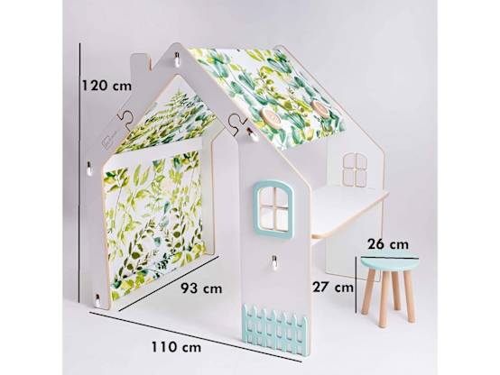 Maisonnette Pour Enfant En Bois "bianelli" Avec Bureau - 114 X 93 X 120 ...