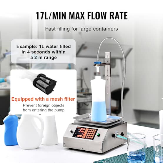 Machine remplissage liquide auto. 30-15000g numérique, lait, eau, huile ...