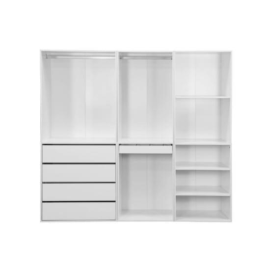 Kit dressing modulable avec 3 éléments. étagères. tiroirs. penderie ...