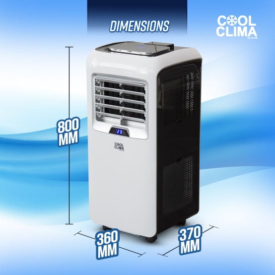 Climatiseur mobile 12000BTU - 3.5KW avec télécommande - Cool Clima ...