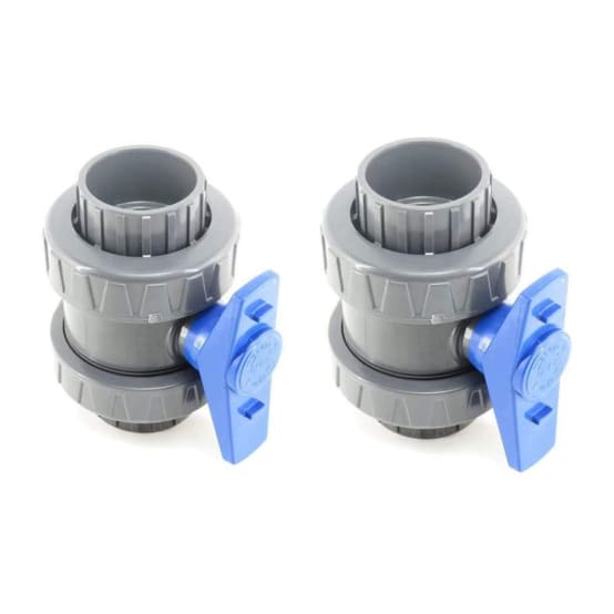 Interplast - Lot de 2 vannes PVC pour piscine diametre 50 mm - Jardiland