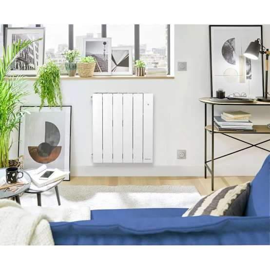 Radiateur blanc à inertie fluide - OPTIFLO - 1000W - 49x58,3x13cm - 3 ...