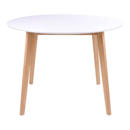 Table Repas Ronde 105cm Naturelle et Blanche - GRAM - Jardiland