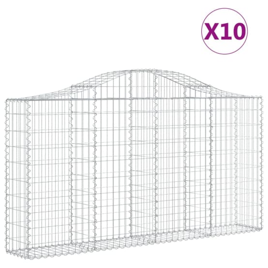 Lot de 10 Gabion Geel Naturel 200 X 30 X 100/120 cm - P87209N - Jardiland