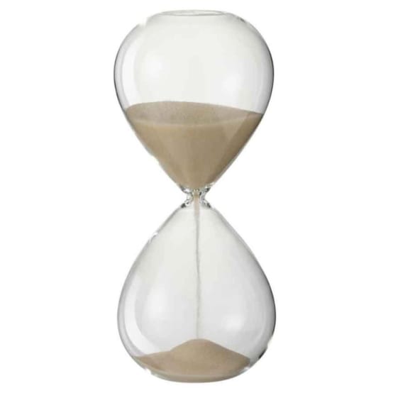 Sablier Déco "Verre" 25cm Beige - Jardiland