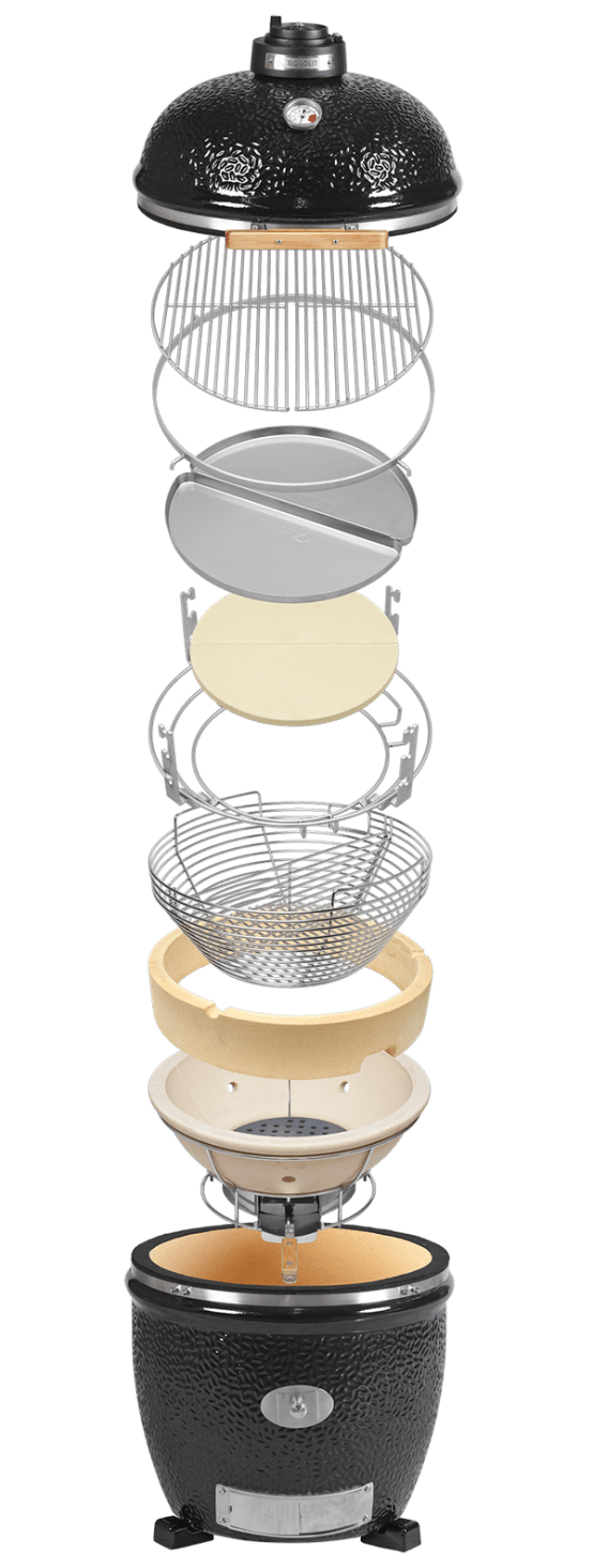 Kamado Monolith TWO.55 Noir sans Chariot - Jardiland