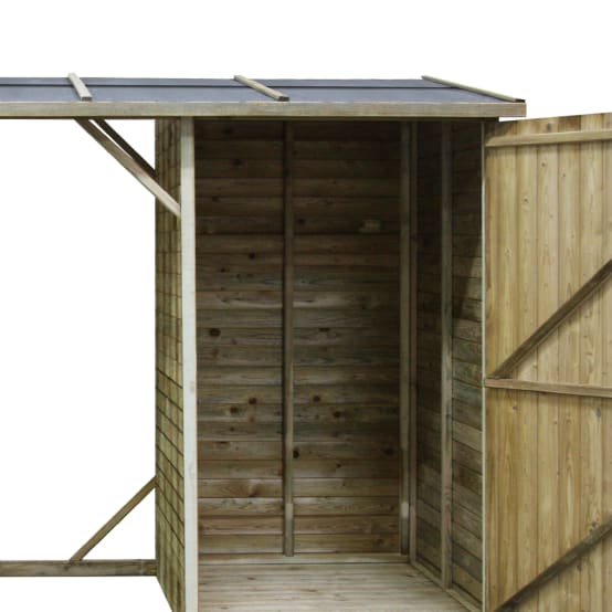 Abri bûches Oslo avec rangement - 4 stères - Cémonjardin - Jardiland