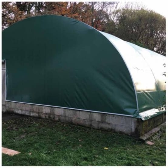 Bâche 250 microns verte blanche opaque, L 21 m, Larg 8.50 m - Jardiland