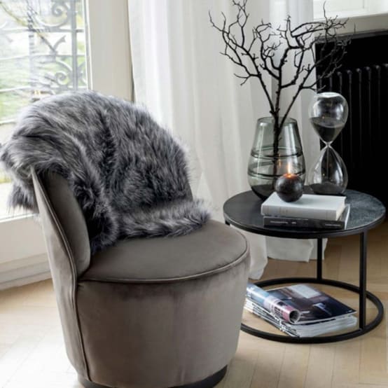 Sablier Déco "Perles" 40cm Noir - Jardiland