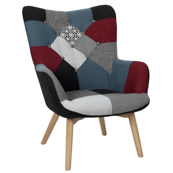 Fauteuil Patchwork Motifs Colorés - FEDERICA - Jardiland