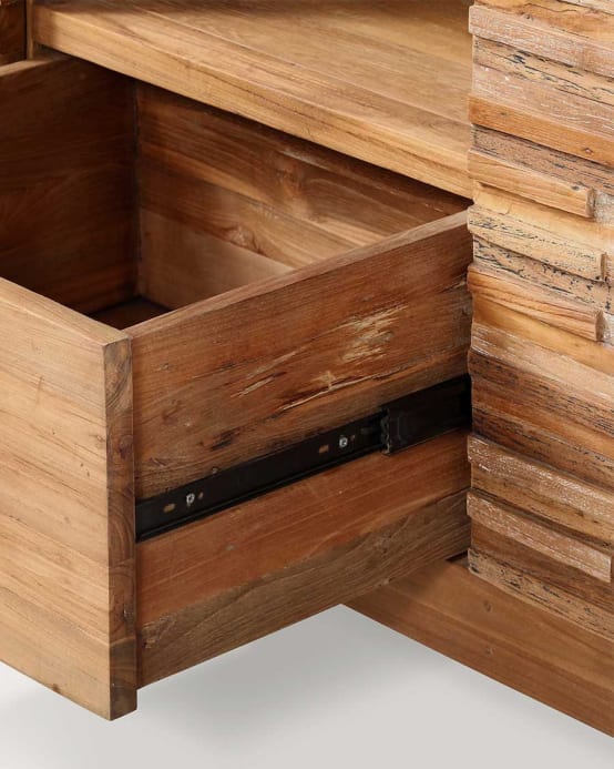 Néo - Meuble en teck parqueté 140 cm - UNIQKA - Jardiland