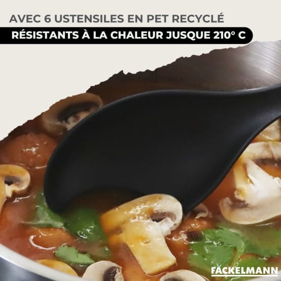 Set 3 poêles 20 24 28 cm en inox, 3 couvercles verre, 3 faitouts inox 16, 20 et 24 cm et 6 ...