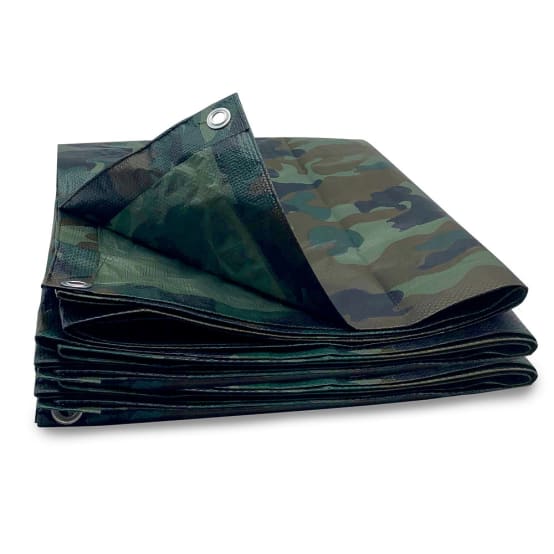 Bâche camouflage militaire 130g/m2 5 x 3.6 Armée - Jardiland