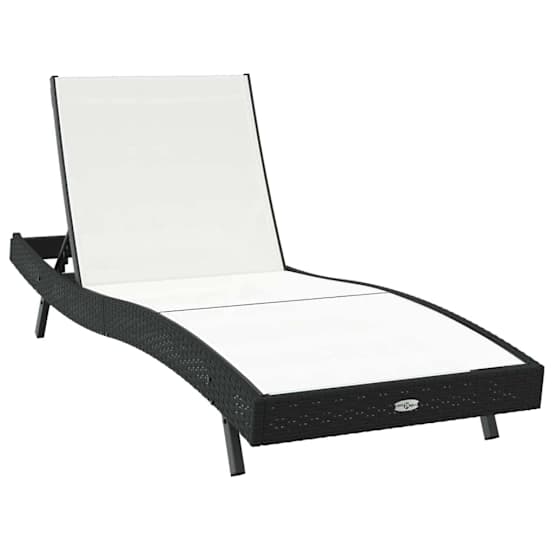 Set Bains de Soleil Poly Rotin Noir et Blanc Table Jardin – ComfortXL ...