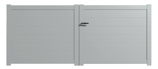 Portail alu battant plein en kit dim. L.3500 (entre piliers) X H.1500 ...