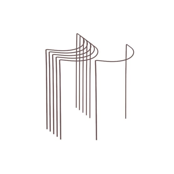 Support à plantes demi-cercle en acier 40 x 75 cm - Jardiland