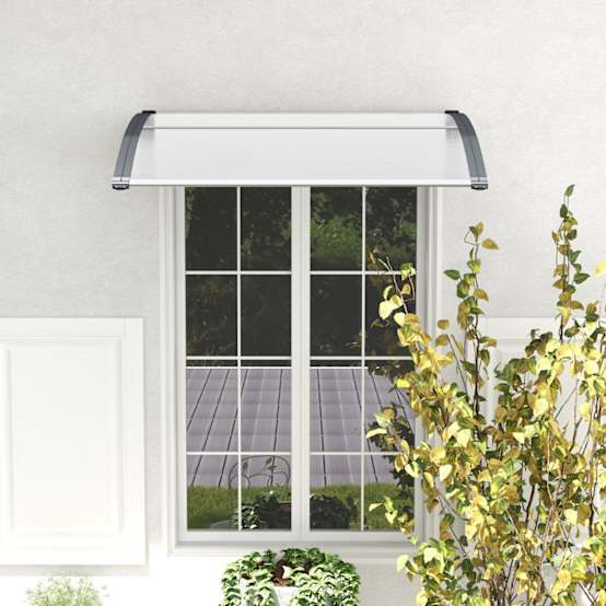 Auvent de Porte-fenêtre de 122x99cm Auvent de Terrasse Extérieur pour ...