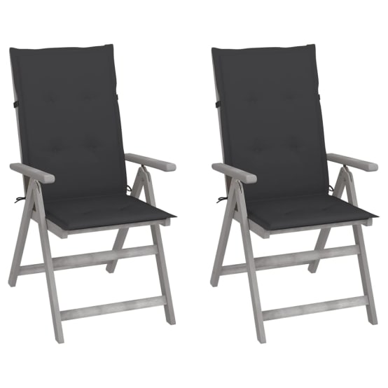 Lot de 2 Chaise bois composite Sajid Anthracite 57 X 69 X 110 cm ...