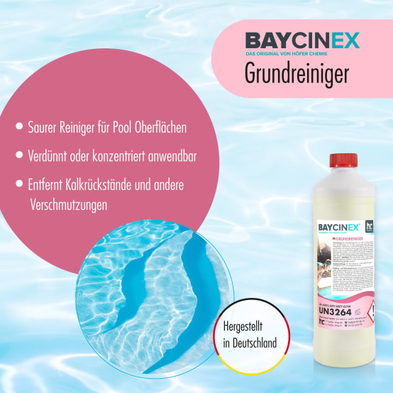 Nettoyant Liquide pour Piscine BAYCINEX® - Bouteille de 1L x 6 - Jardiland