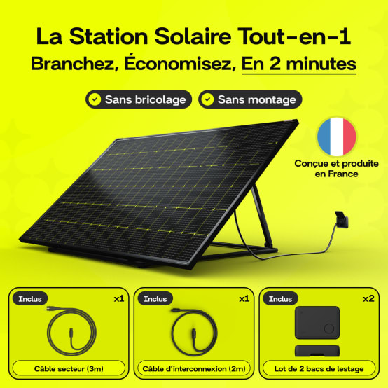 Sunology PLAY2 - Kit 2 panneaux solaires complet 900W bifacial – 2 ...