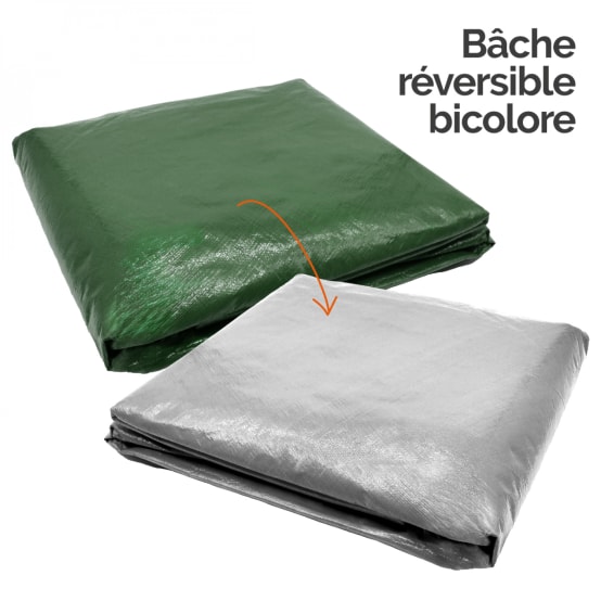 Bâche de protection extérieure universelle imperméable réversible avec ...