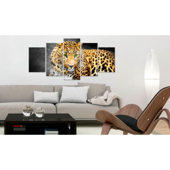 Tableau Imprimé "Green Eyed Leopard" 100 x 200 cm - Jardiland