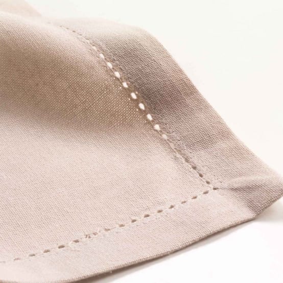 Lot de 3 Serviettes de Table "Charline" 40x40cm Lin - Jardiland