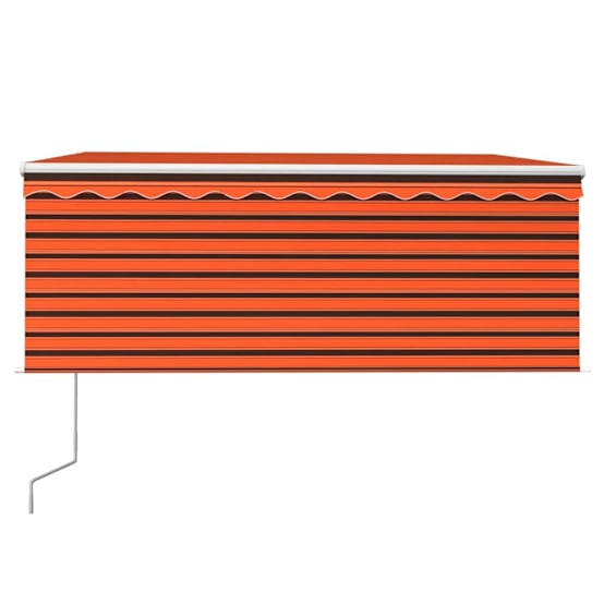 Store Banne Électrique avec Lambrequin pour Façade Extérieure Orange ...