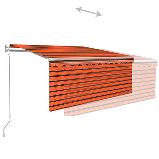 Store Banne Électrique avec Lambrequin pour Façade Extérieure Orange ...