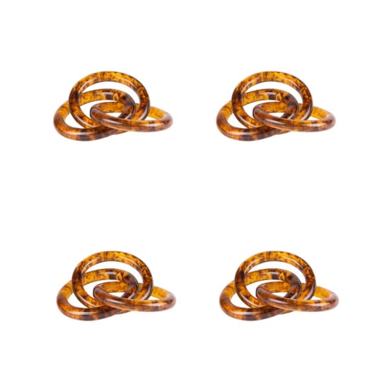 Coffret 4 ronds de serviette Sabaï - Jardiland