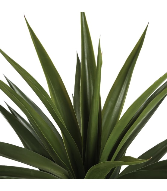 Plante verte artificielle Agave en pot H 124 cm - Jardiland