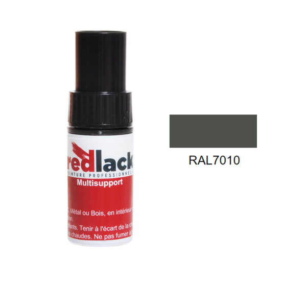 Peinture flacon retouche Gris tente RAL 7010 Mat multisupport Redlack ...