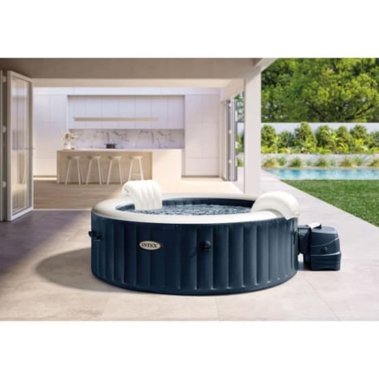INTEX Spa Gonflable 6 places Pure Spa Blue navy avec plateau LED Offert ...