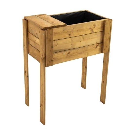 Bac Potager Sur Pieds Avec Compost Intégré Ekju - Traitée En Autoclave ...