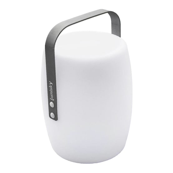 Lanterne sans fil LED LUCY Blanc Polyéthylène H31CM - Jardiland