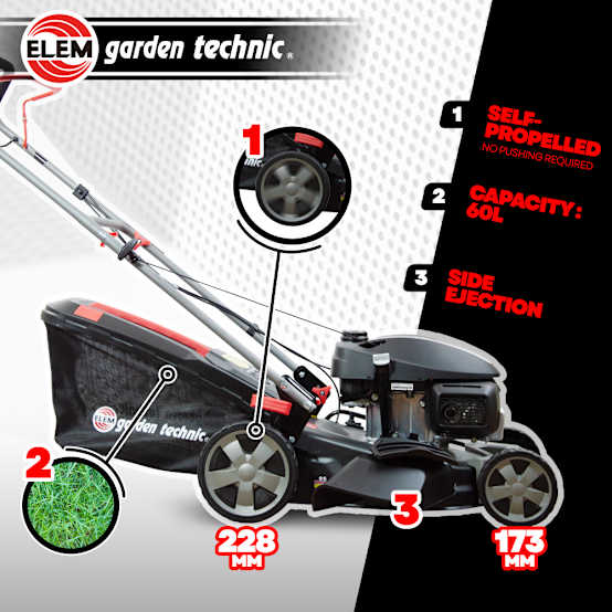 Tondeuse thermique tractée 145CC avec moteur Honda, mulching et ...