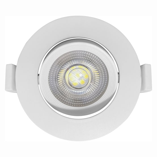 Spot LED encastrable rond blanc 5W IP20 4000K - Jardiland