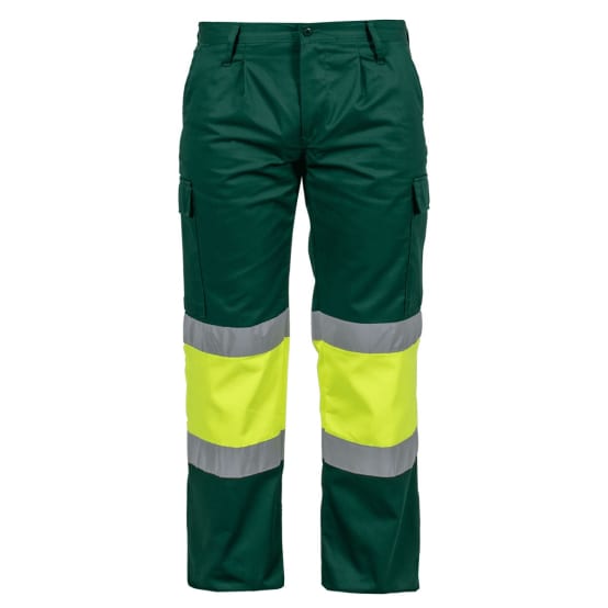 Pantalon de travail haute visibilité Fluo Bicolor Taille 40 Multipoches ...