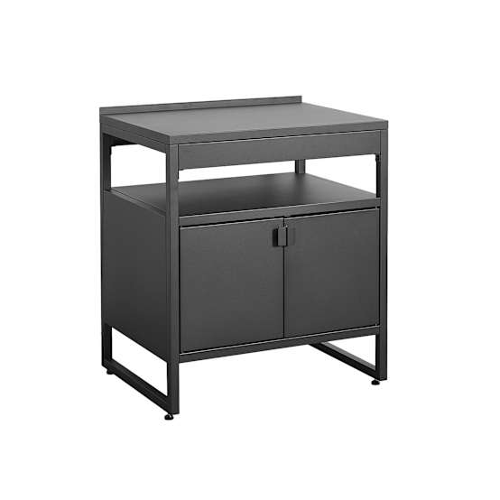 Cuisine extérieure acier 2 portes L80cm noir - Kea - Jardiland