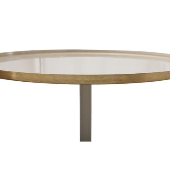 Table d'Appoint Design "Tami" 51cm Ivoire & Taupe - Jardiland