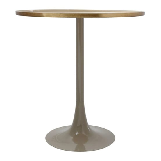 Table d'Appoint Design "Tami" 51cm Ivoire & Taupe - Jardiland