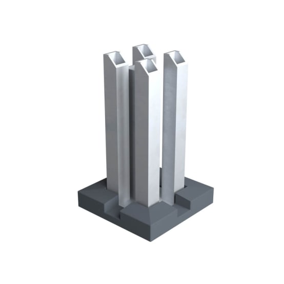 Kit Clôture Composite sur Muret SANTOS Cèdre 9,20x1,8m - Bois composite & Aluminium - Poteaux ...