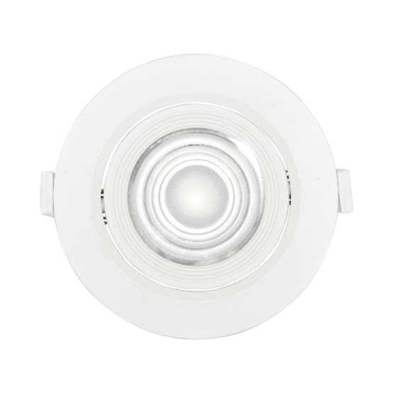 Spot COB LED encastrable rond blanc orientable 10W IP20 6500K - Jardiland