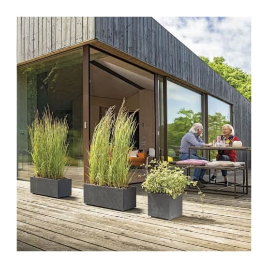 Pot De Fleur Cube - Deroma - Millennium R - Anthracite - A Réserve D ...