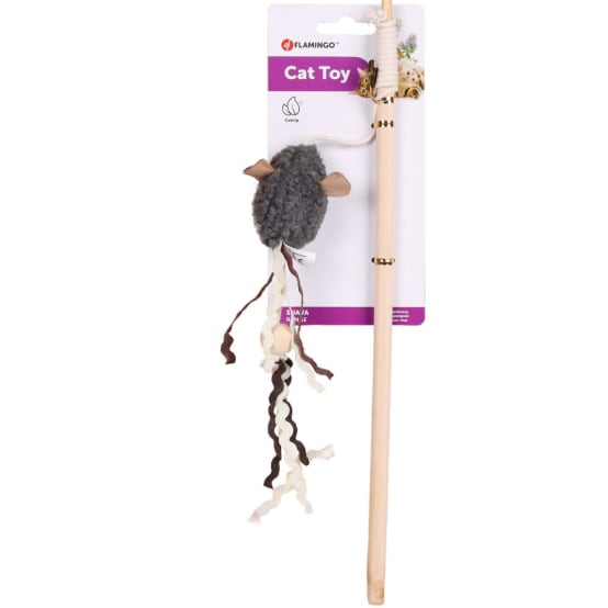 Flamingo - 1 Canne à pêche SUAVA 20 cm jouet pour chat couleur ...
