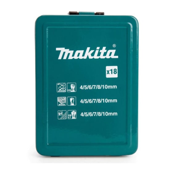 Set de 18 forets mixtes MAKITA D-47173 - bois, métal, maçonnerie Makita ...
